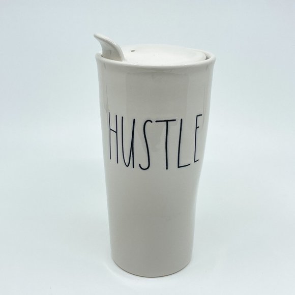 Rae Dunn | Dining | Rae Dunn Hustle Travel Coffee Mug Cup With Lid ...